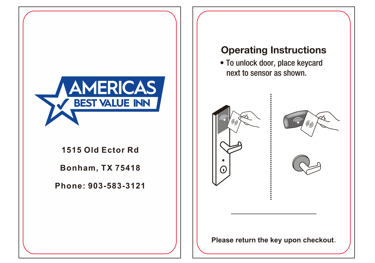 System One / Two RFID Custom Key Cards (Reorder) - Electronic Locks ...